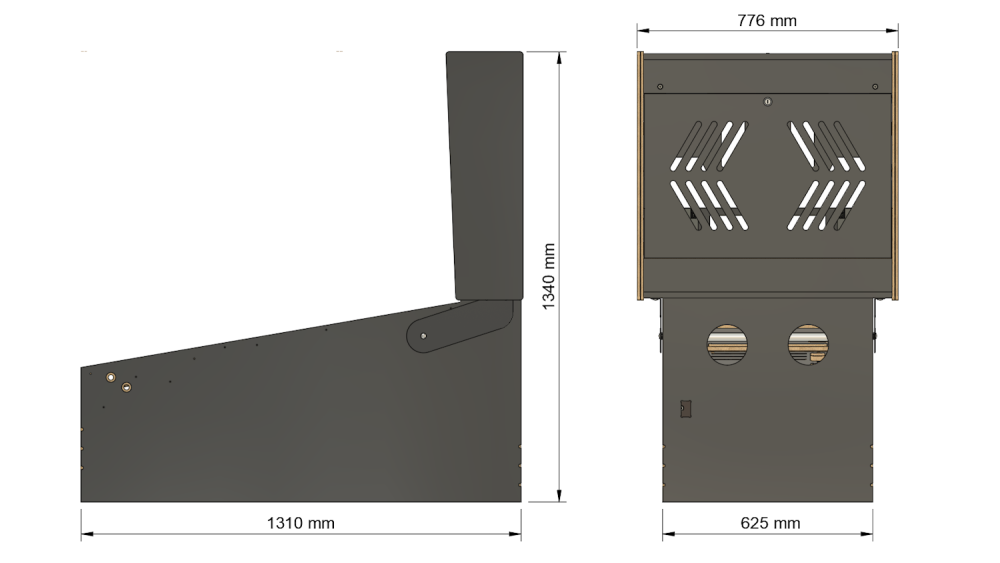Widebody Virtual Pinball Cabinet - VPin - Fully Assembled